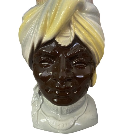 Royal Copley | Accents | Vintage Royal Copley Blackamore Man Head Vase ...